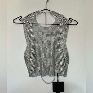 House of Harlow 1960 | Tops | House Of Harlow 96 Nwt Silver Mesh ...